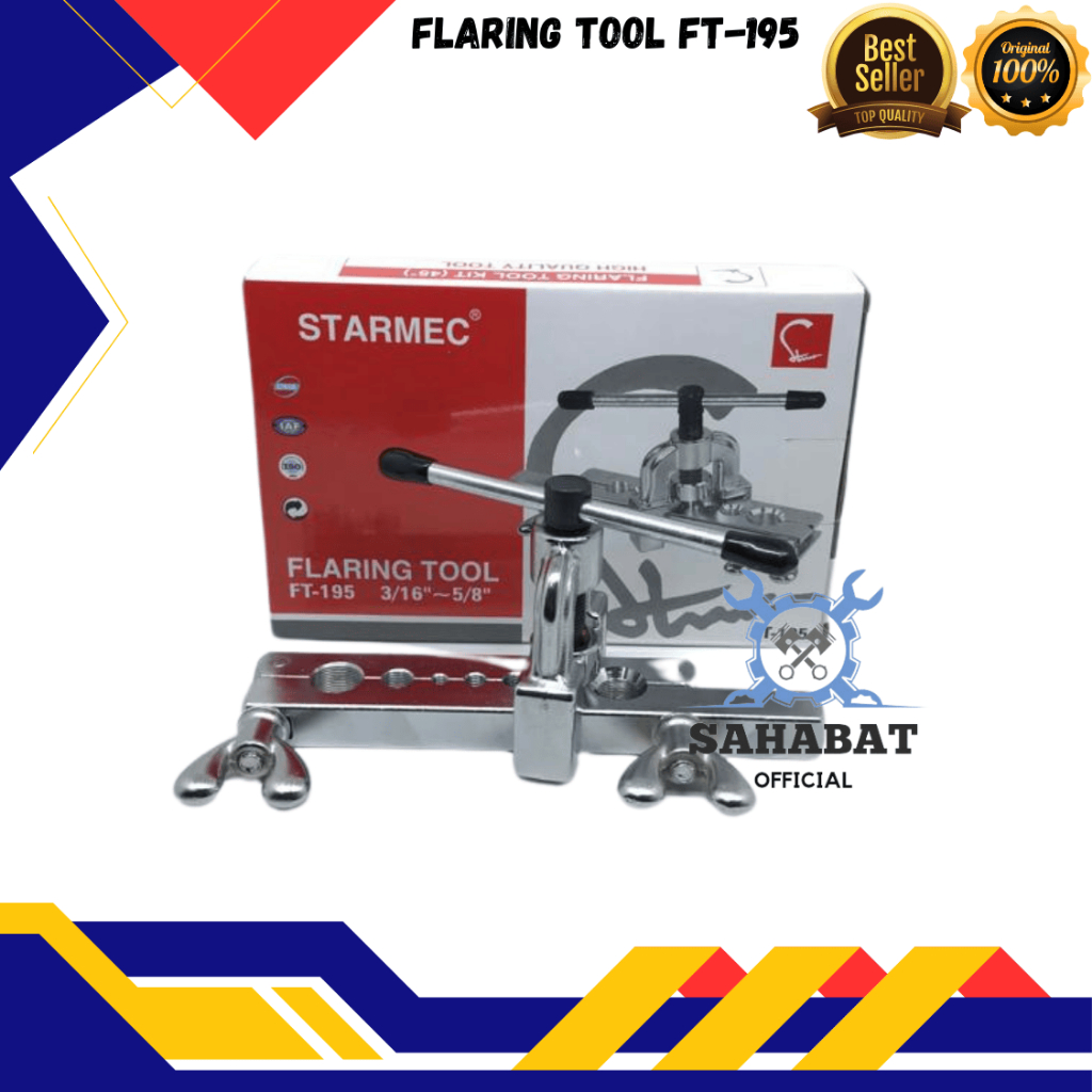 Jual FLARING TOOL AC SINGLE FT 195 FLARING TOOL PIPA AC FT195 | Shopee ...