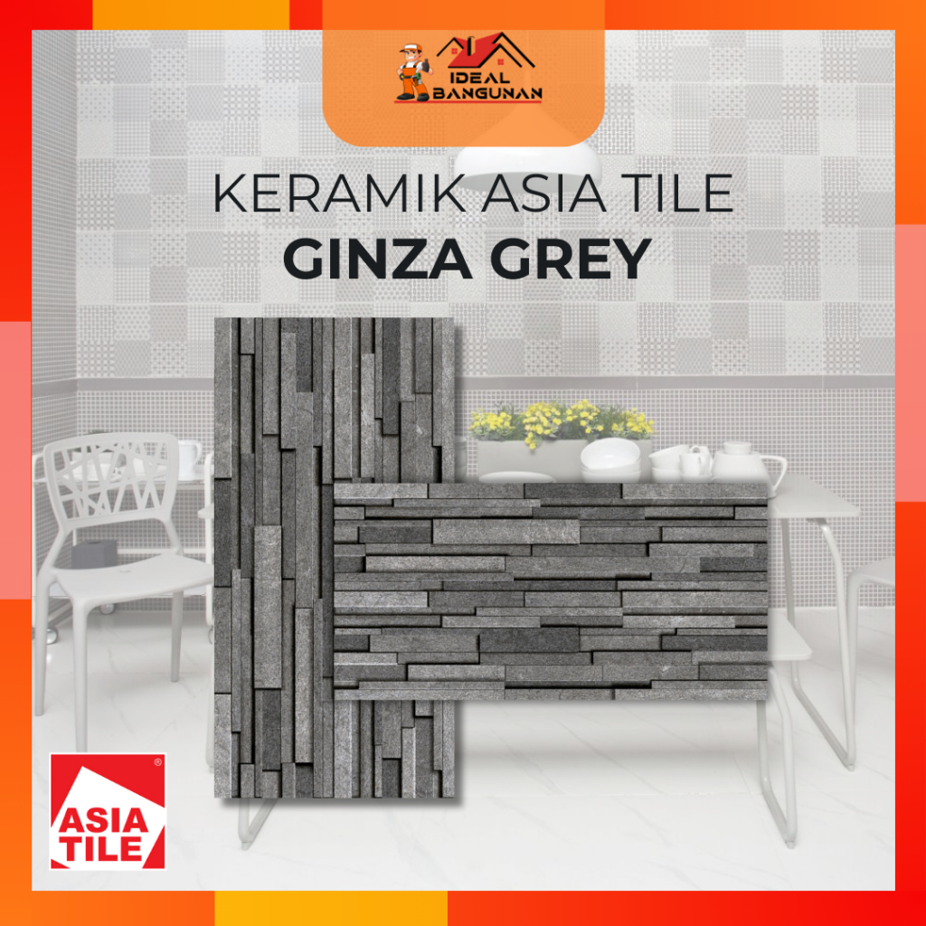 Jual [READY] KER. ASIA TILE 20X40 GINZA GREY | KERAMIK DINDING ...