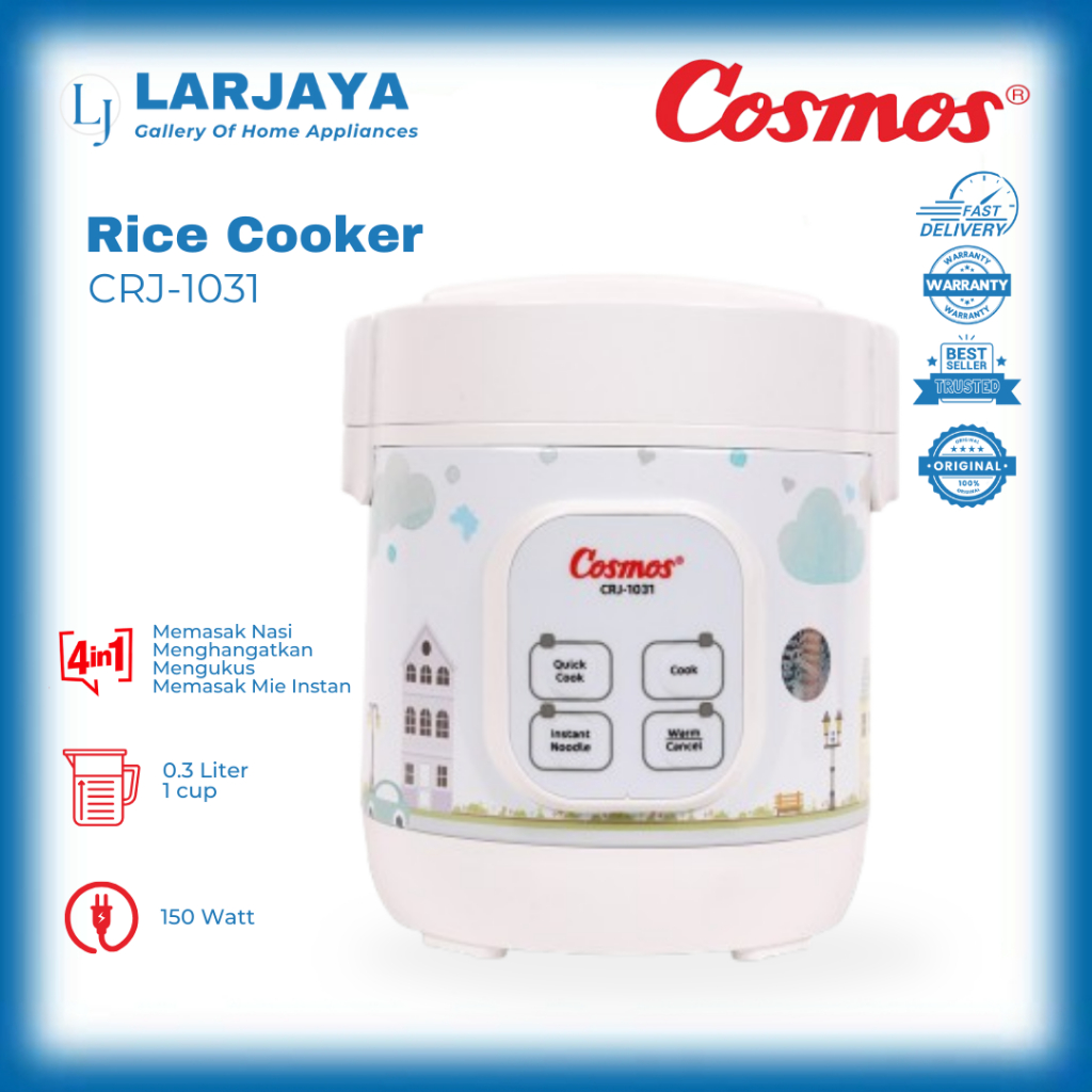 Jual Rice Cooker Cosmos 0,3 Liter CRJ-1031 | Penanak Nasi Mini CRJ1031 ...