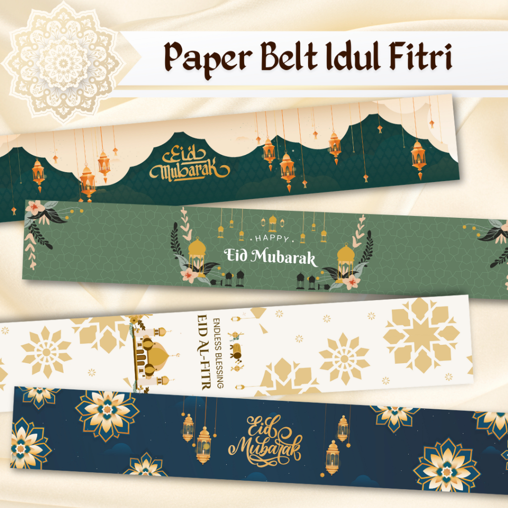 Jual Paper Belt Lebaran Selamat Hari Raya Idul Fitri Eid Mubarak ...