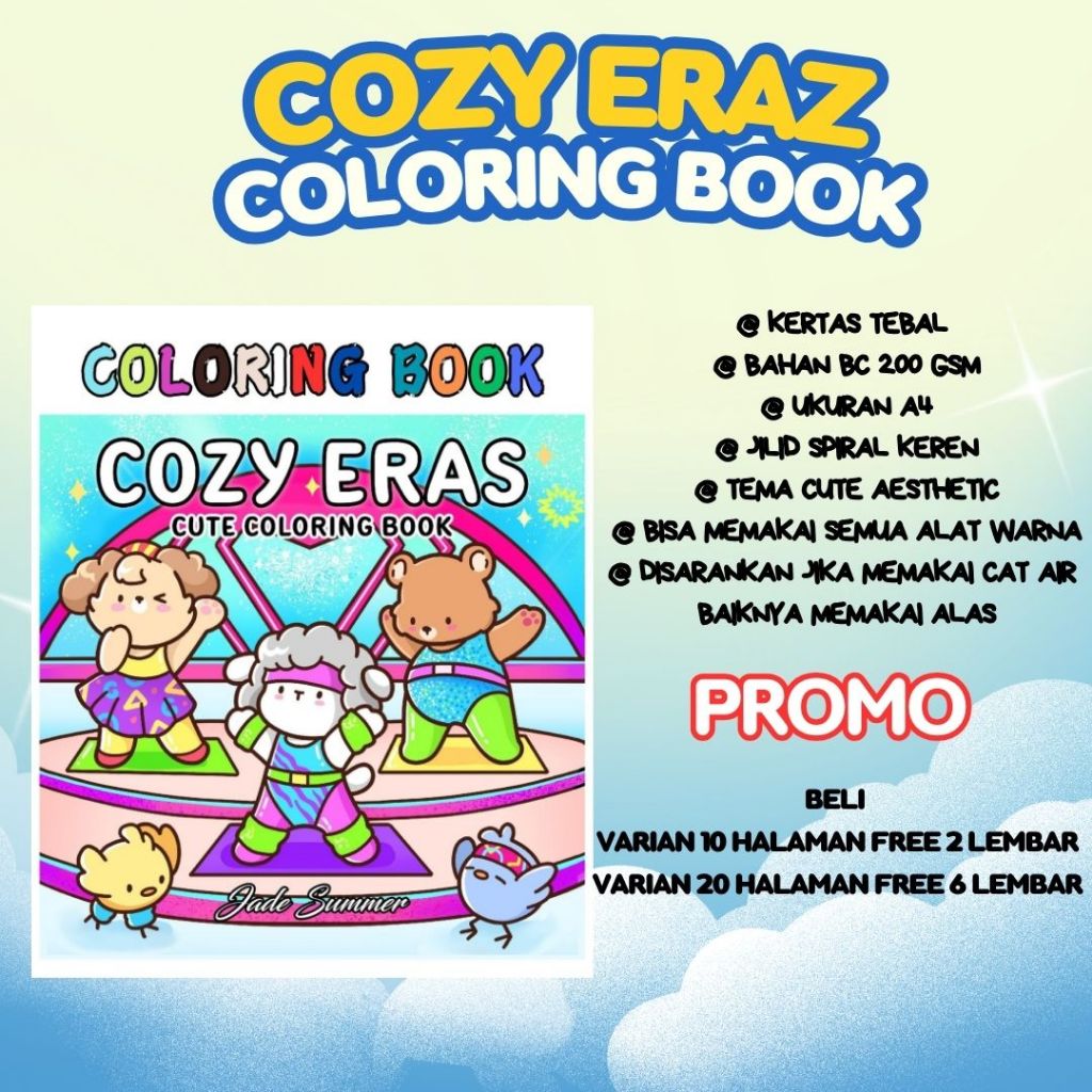 Jual COZY ERAZ Coloring Book Buku Mewarnai Gambar Sketsa Menggambar ...