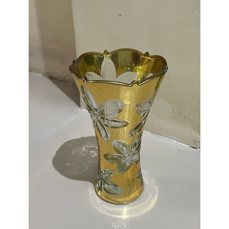 Jual Vas Kaca Bunga Gold Mewah Elegant Simpel Minimalis Unik Cantik ...
