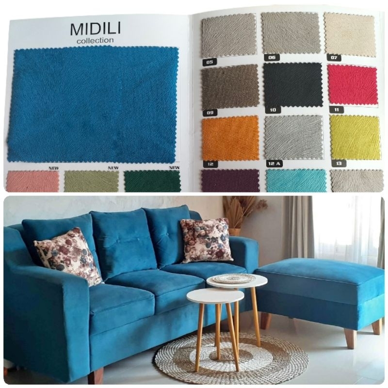 Jual Furniture Kain Sofa Interior Beludru // Bahan Velvet Bludru Midili ...