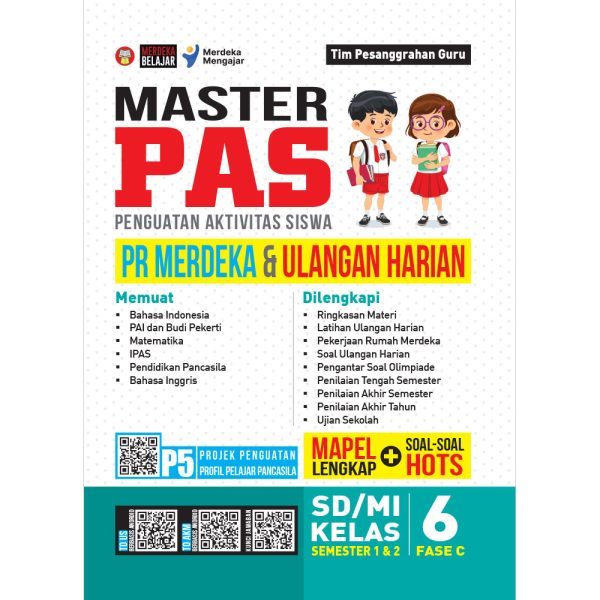Jual SD/MI KELAS 6 FASE C MASTER PAS ULANGAN HARIAN & UJIAN SEKOLAH ...
