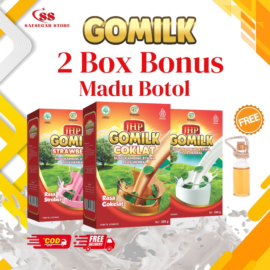 Jual [GOMILK 2 KOTAK FREE MADU BOTOL] Susu Kambing Etawa Atasi Nyeri ...
