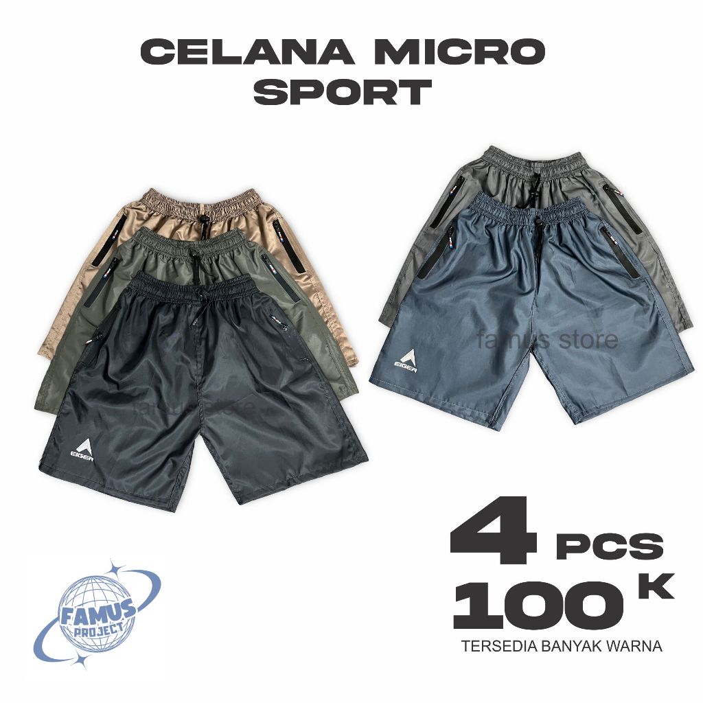 Jual PROMO!!! 100 ribu dapat 4 Celana pendek running/olahraga Micro ... Jual PROMO!!! 100 ribu dapat 4 Celana pendek running/olahraga Micro ...