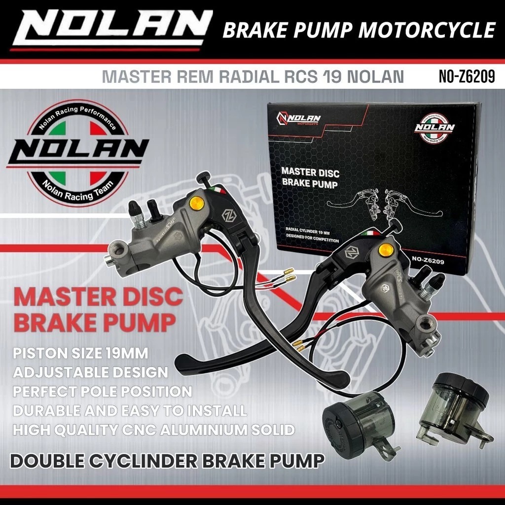Jual Master Rem RCS19 Radial NOLAN Set 2 Tabung Kiri Kanan Smoke Plus ...