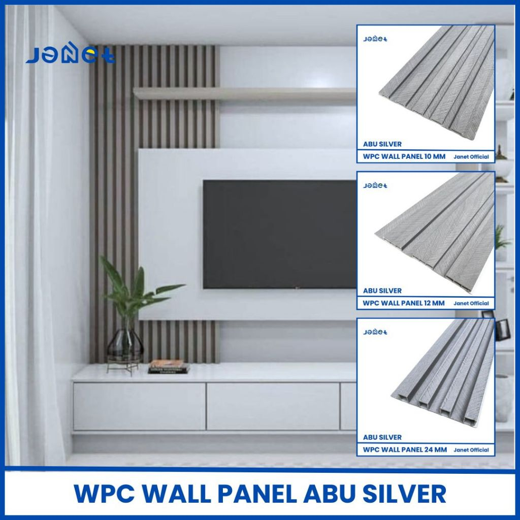 Jual Wpc Wall Panel Abu Silver 3 Meter 300cm | Wallpanel Pvc Dinding ...