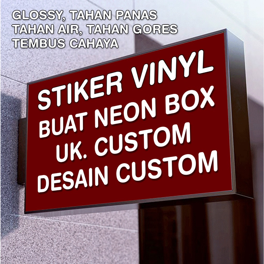 Jual STIKER VINYL NEON BOX CUSTOM KECIL ( DESAIN KIRIM KE ADMIN ...