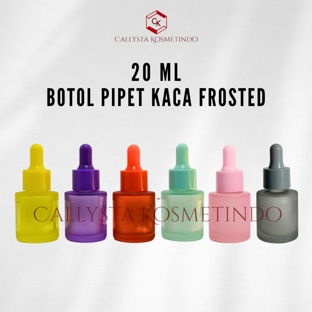 Jual [1 LUSIN] 20 ML BOTOL DROPPER PIPET KACA FROSTED BERWARNA UNTUK ...
