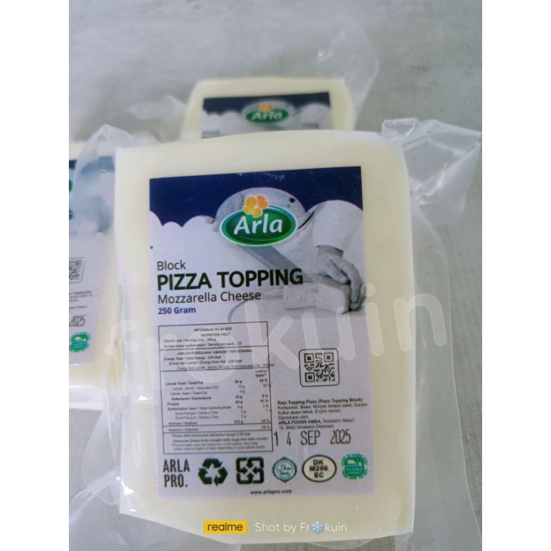 Jual Arla Block Pizza Topping Mozzarella Cheese 250 Gram - Frozen Food ...