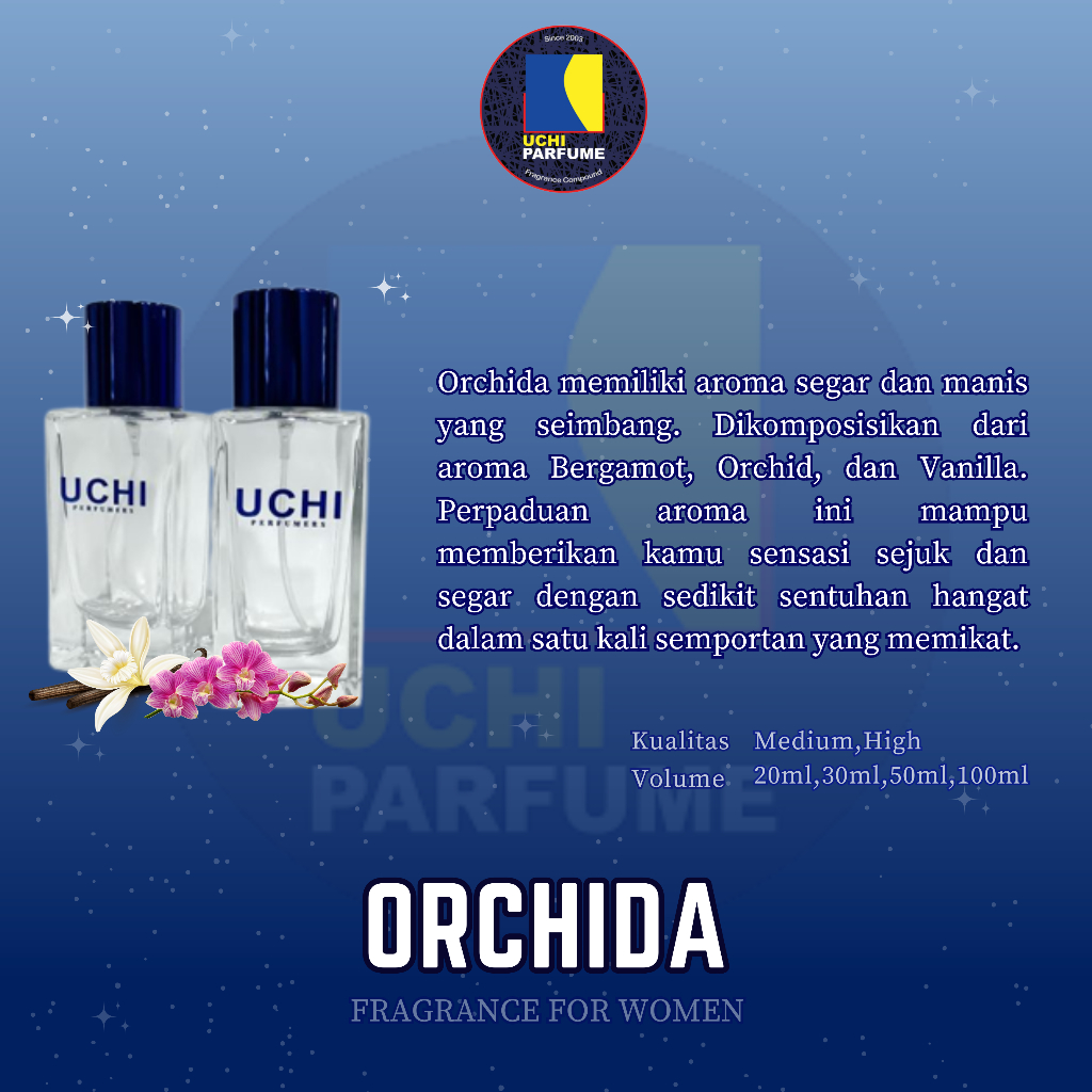 Jual Uchi Parfume ORCHIDA parfum wanita ( 20ml , 30ml , 50ml , 100ml ) | Shopee Indonesia