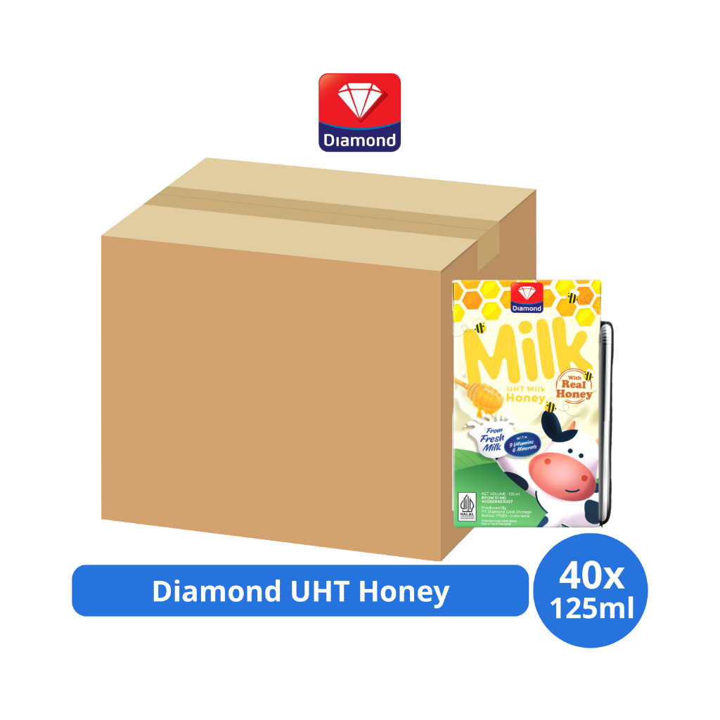 Jual Diamond Milk Susu UHT Honey 125ml x 40 pcs [Karton] | Shopee Indonesia
