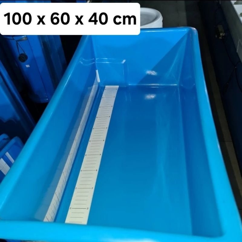 Jual bak ukur koi fiber kuat 100 x 60 x 40 cm biru | Shopee Indonesia