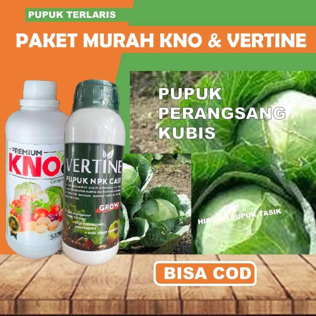 Jual PAKET DUO KNO & VERTINE PUPUK NPK LAKSA PERBANYAK BUAH KUBIS/KOL OBAT CAIR SEMPROT UNTUK ...