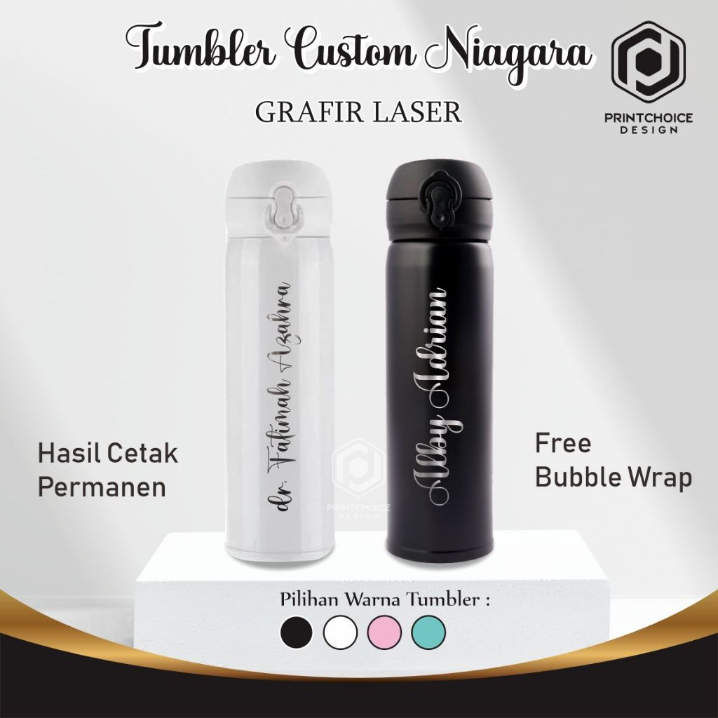 Jual Tumbler Custom Niagara Cetak Laser Grafir Souvenir/Promosi 500ml ...