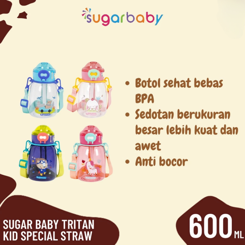 Jual Sugar Baby Tritan Kid Bottle Special Straw 600ml - Botol Minum Anak | Shopee Indonesia