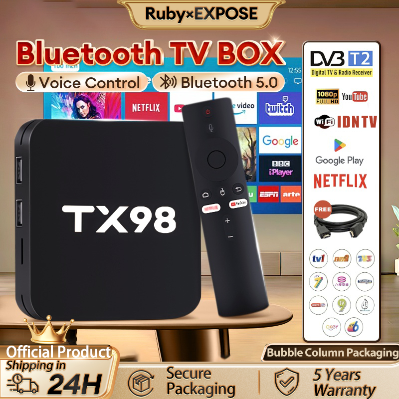 Jual Android TV Box Bluetooth Full Channel 2024 Wifi/5G/Bluetooth TV ...