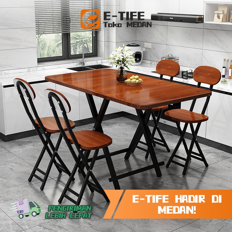 Jual E-TIFE Meja Makan Meja Lipat Meja Makan Lipat Portable Jualan Meja Makan Minimalis | Shopee ...