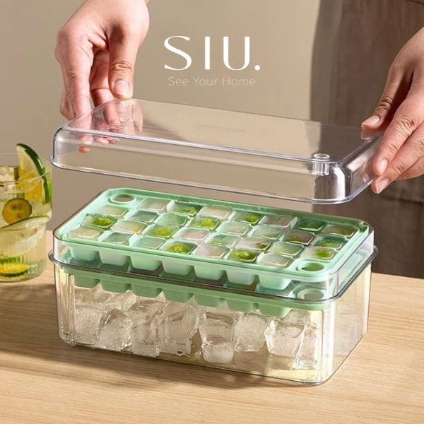 Jual Kubi Ice Cube Press Tray & Storage Box - Tempat Cetakan Es Batu ...