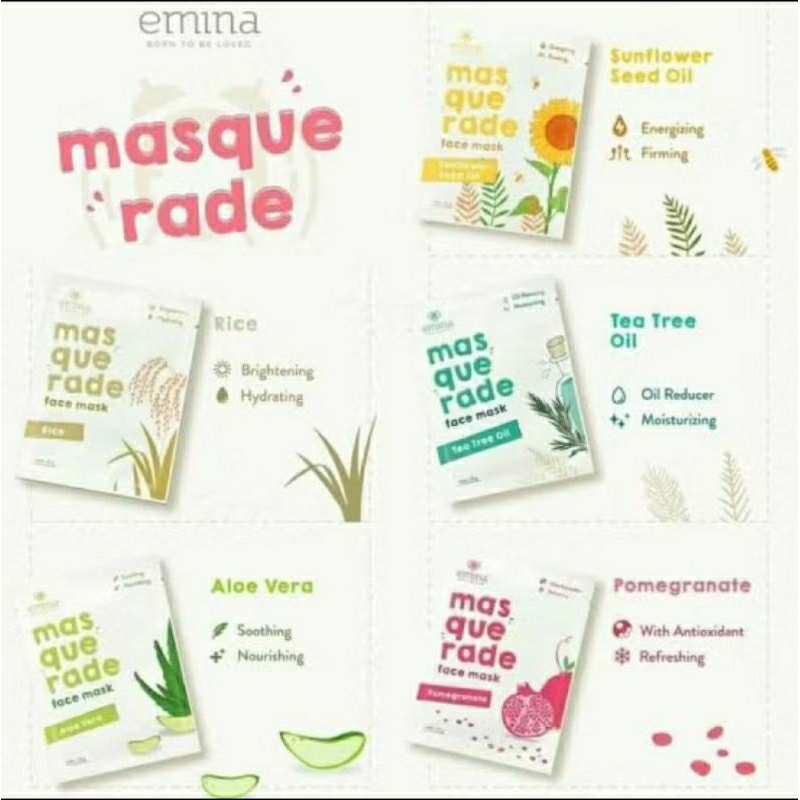 Jual EMINA MAS QUE RADE FACE MASK | BRIGHT STUFF ESSENCE SHEET MASK ...