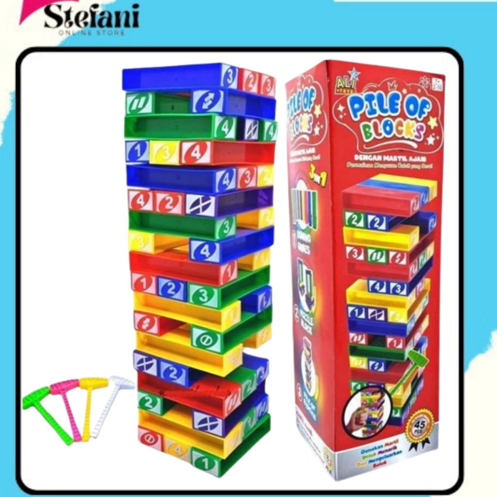 Jual MAINAN ANAK PERMAINAN UNO STACKO / MAINAN ANAK SUSUN BALOK ...