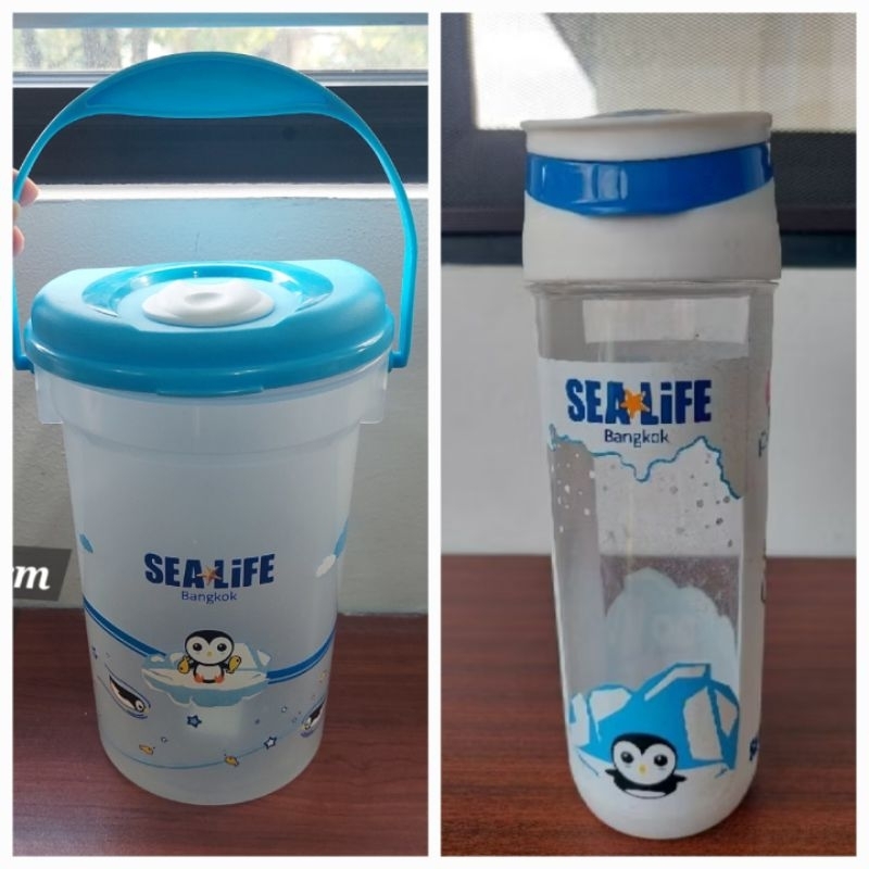 Jual DAPUR - POPCORN BUCKET TUMBLER water bottle Botol Minum Sea Life Bangkok pepsi Penguins ...