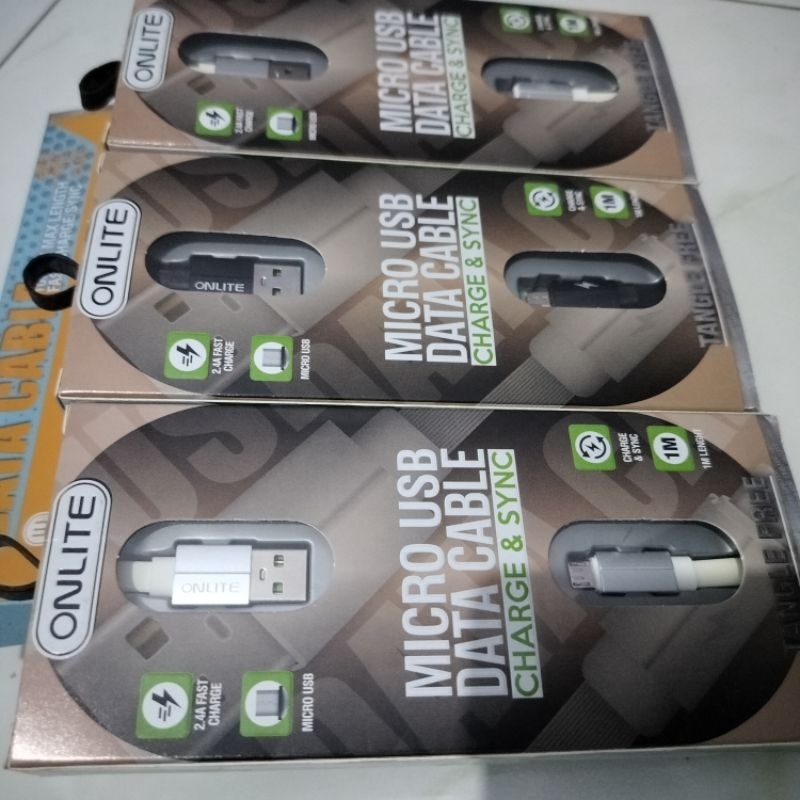 Jual Kabel Data ONLITE Micro Fast Charging 2.4A Cable Data Micro ONLITE ...