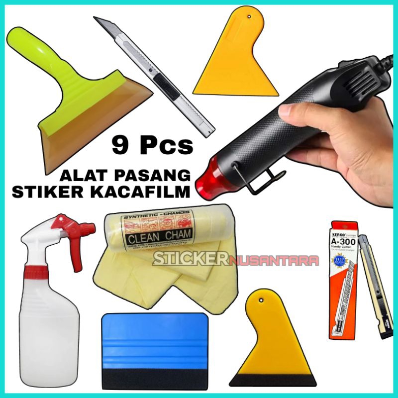 Jual SATU SET PAKET ALAT PASANG STIKER KACA FILM MOBIL ALAT PASANG ...