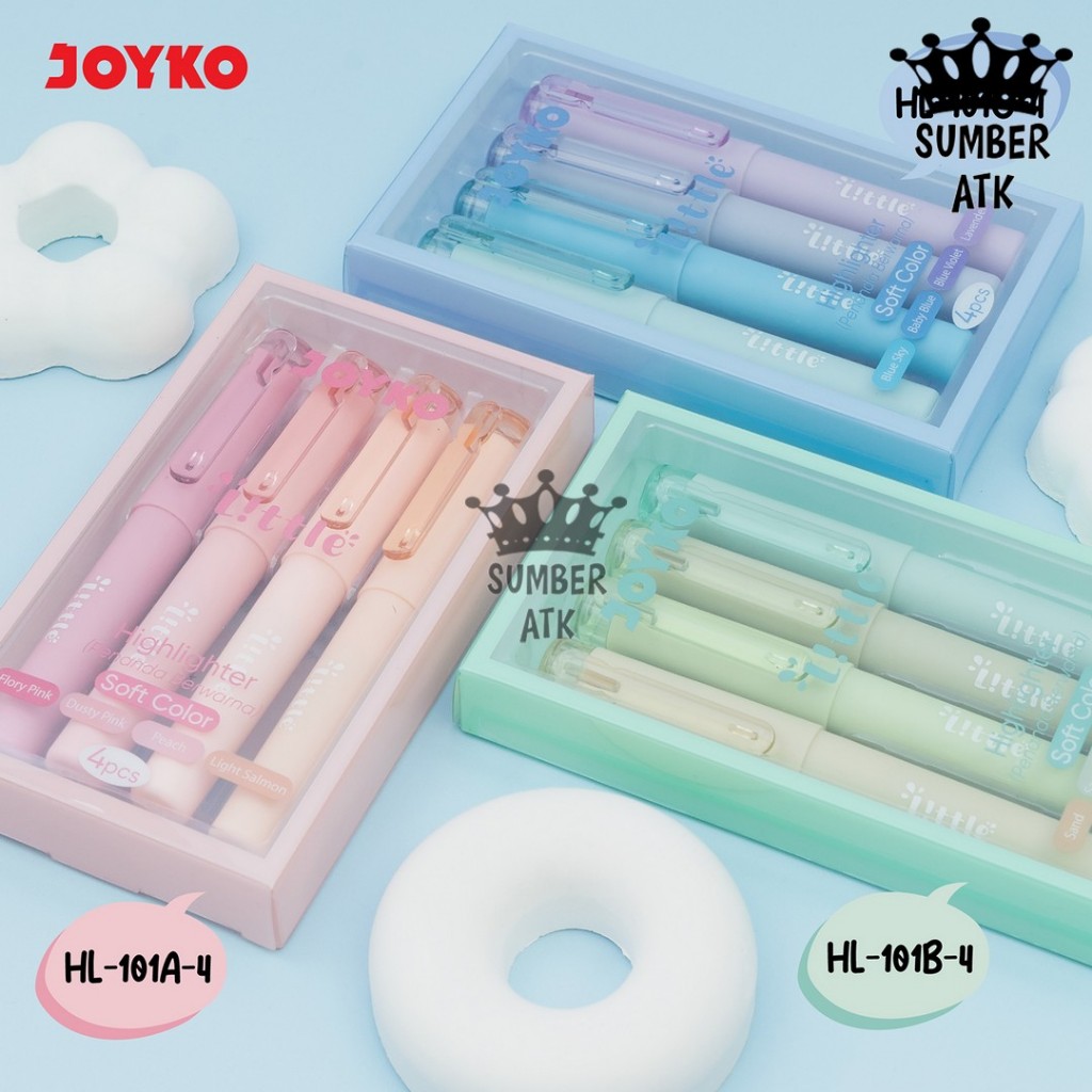 Jual Penanda Berwarna Highlighter Joyko HL-101 Soft Color Little HL ...