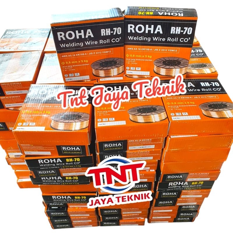 Jual KAWAT LAS CO2 0.8MM / SOLID MIG WIRE ER70S-6 0.8MM MERK ROHA BERAT ...