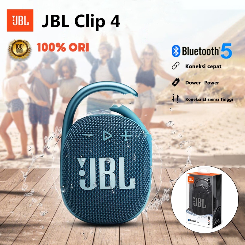 Jual Speaker Bluetooth JBL Clip 4 Portable Speaker with Bluetooth, Built-in Battery, Waterproof ...