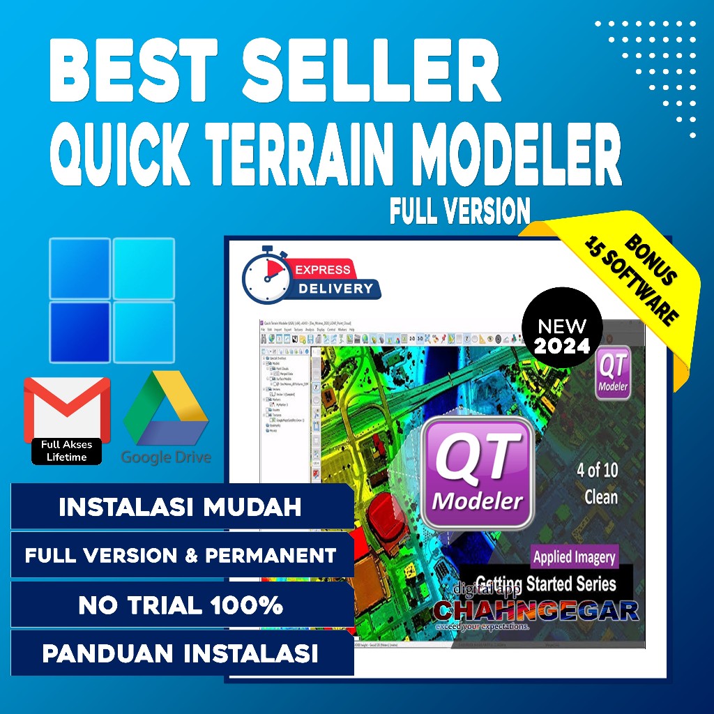 Jual Applied Imagery Quick Terrain Modeller 8.4.2 USA Full Software QT Modeler 3D data LiDAR ...