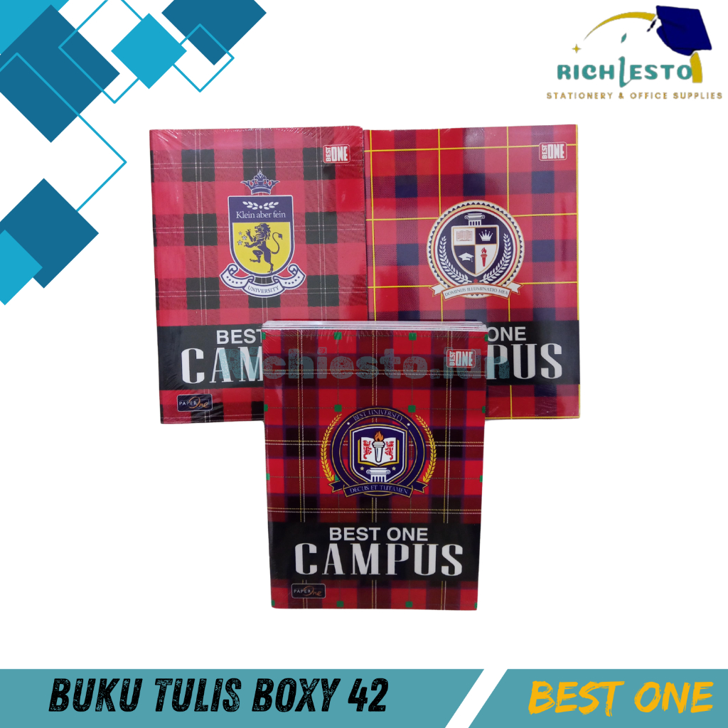 Jual 1 PACK 6PCS BEST ONE-Buku Tulis Boxy Campus-Buku Tulis-42Lembar ...