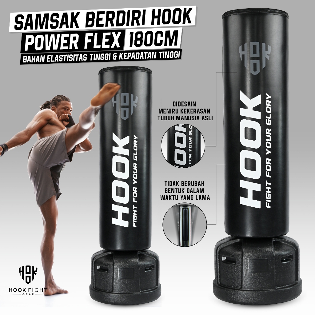 Jual Samsak Berdiri Hook 180cm Standing Punching Bag Hook Sansak Tinju ...