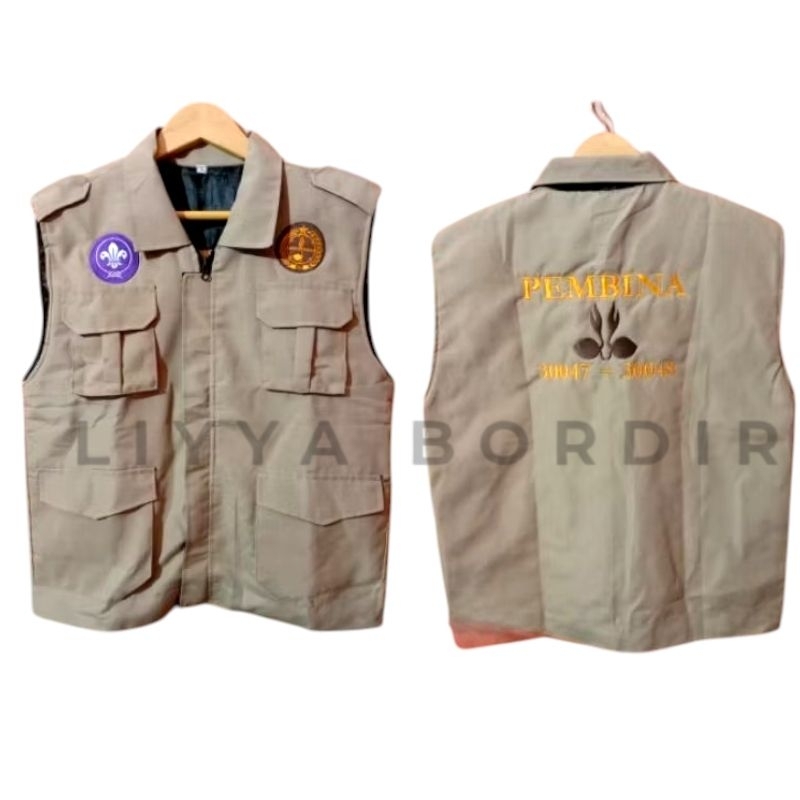 Jual Rompi Pembina Pramuka Rompi Gerakan Pramuka custom Belakang Bordir ...