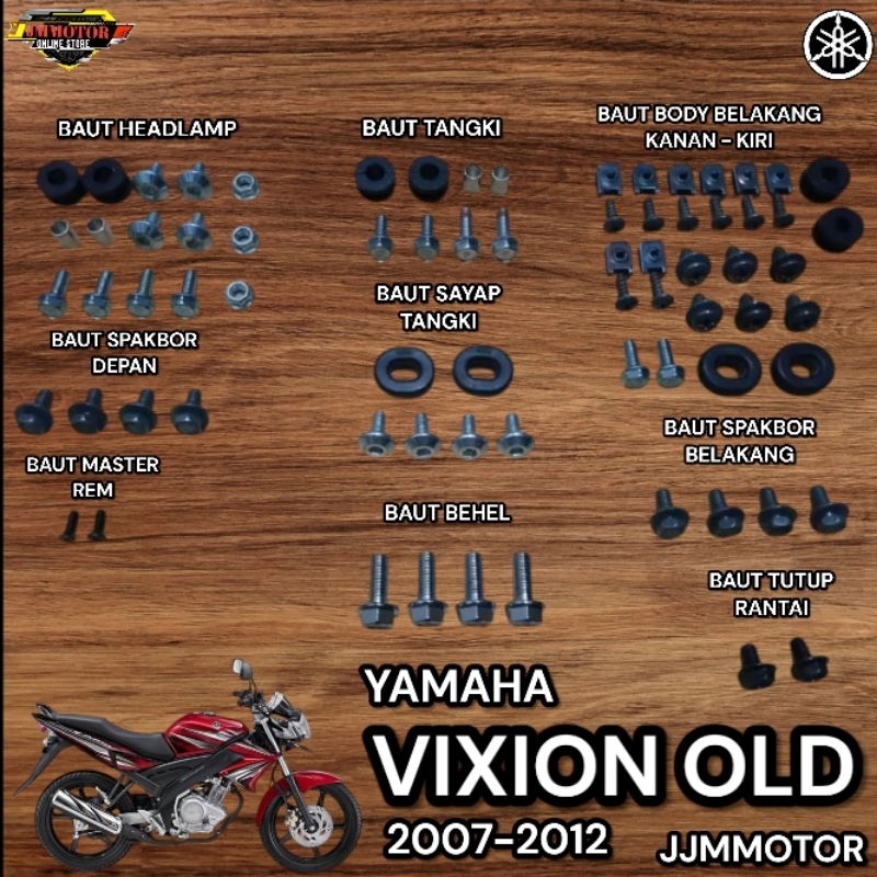 Jual Baut Body Lengkap Yamaha Vixion Old 2007-2012 Fullset / Baut ...