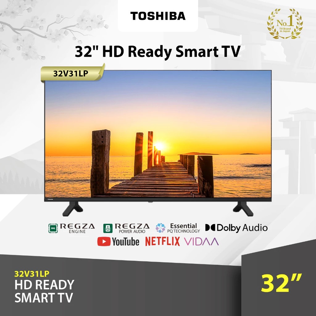 Jual Toshiba 32V31LP 32 Inch Smart TV HD WiFi 5GHz Streaming Film Netflix YouTube + Bracket ...