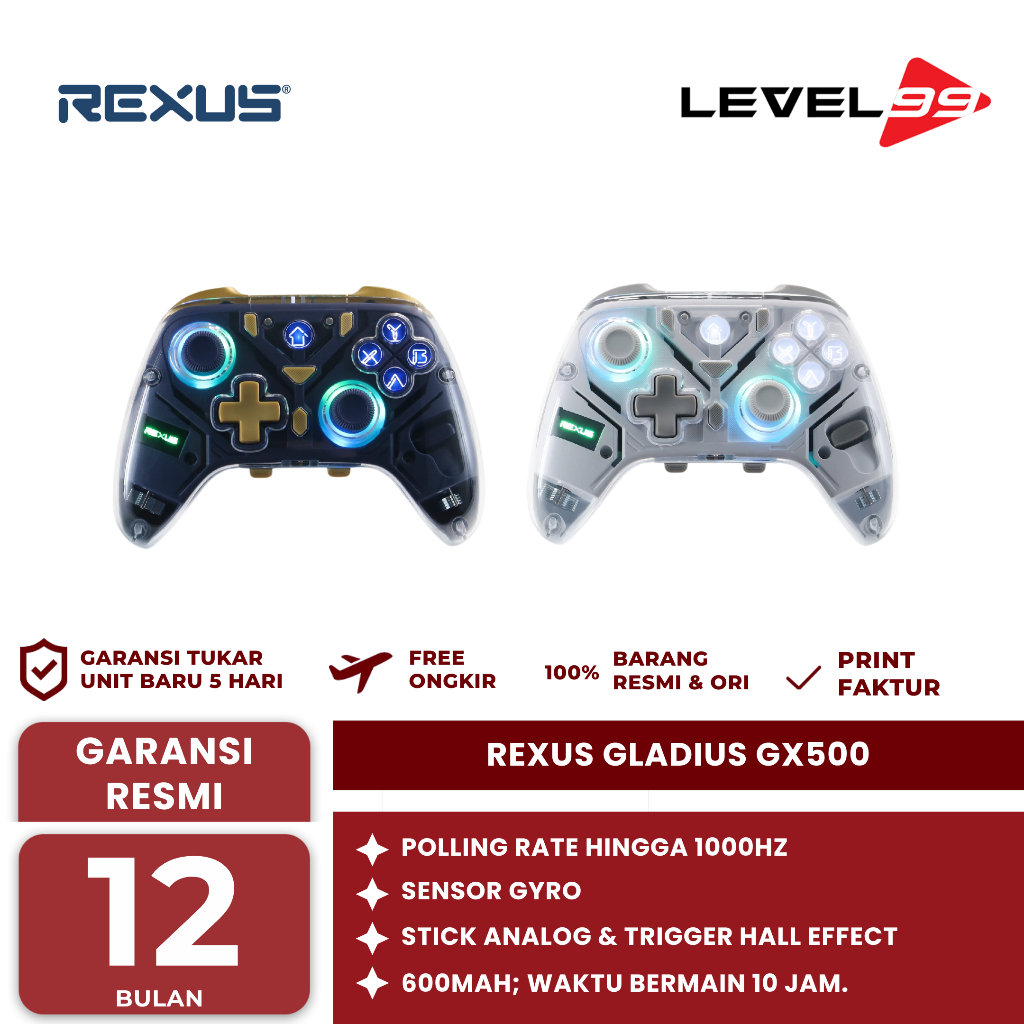 Jual Rexus Gladius Gx500 Bluetooth Wireless Gamepad | Shopee Indonesia