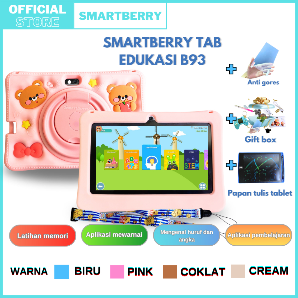 Jual SMARTBERRY KIDS STUDY TAB B93 tab 4/128GB / Tablet Anak / Tablet 7 ...