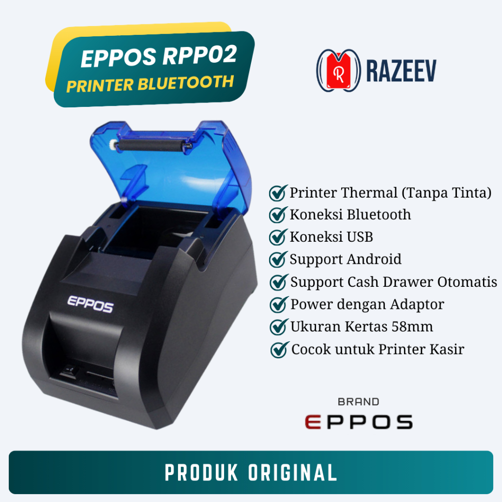 Jual Printer Bluetooth Thermal EPPOS RPP02 (Support Windows, Android ...