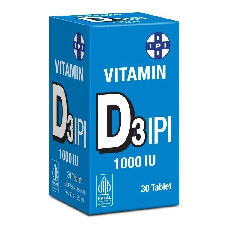 Jual Vitamin D3 1000 IU IPI Isi 30 Tablet Untuk Kebutuhan Vitamin D | Shopee Indonesia