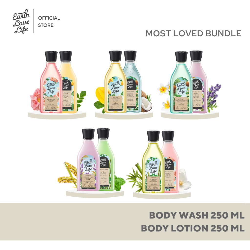 Jual MOST LOVED BUNDLE EARTH LOVE LIFE - BUNDLE BODY WASH & BODY LOTION ...