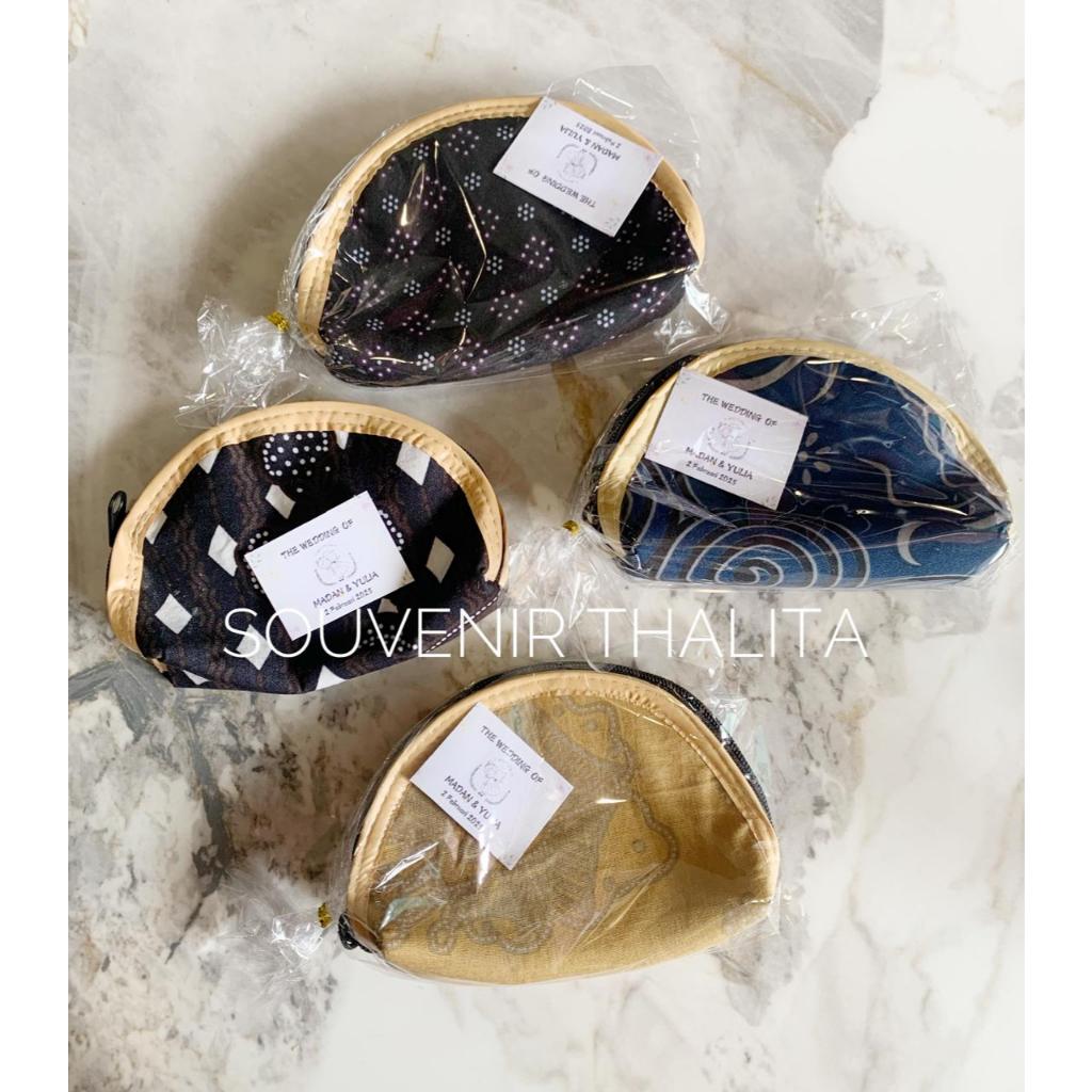Jual Isi 100 Pcs Souvenir Pernikahan Dompet Koin Batik Ukuran 11 x 7 cm +KARTU UCAPAN NAMA ...