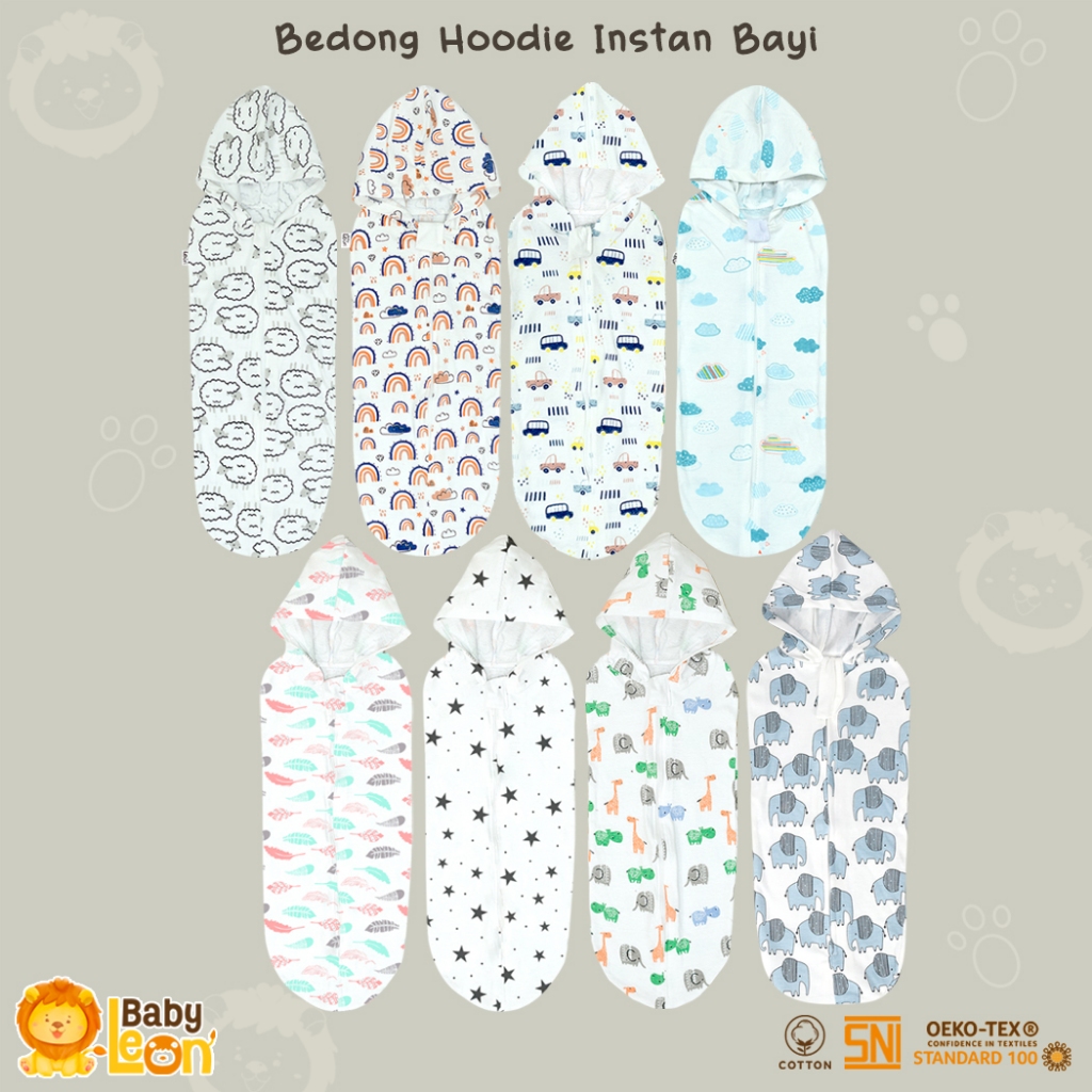Jual BABYLEON Bedong Bayi 0-3 Bulan Bedong Instan Bayi Bedong Hoodie ...