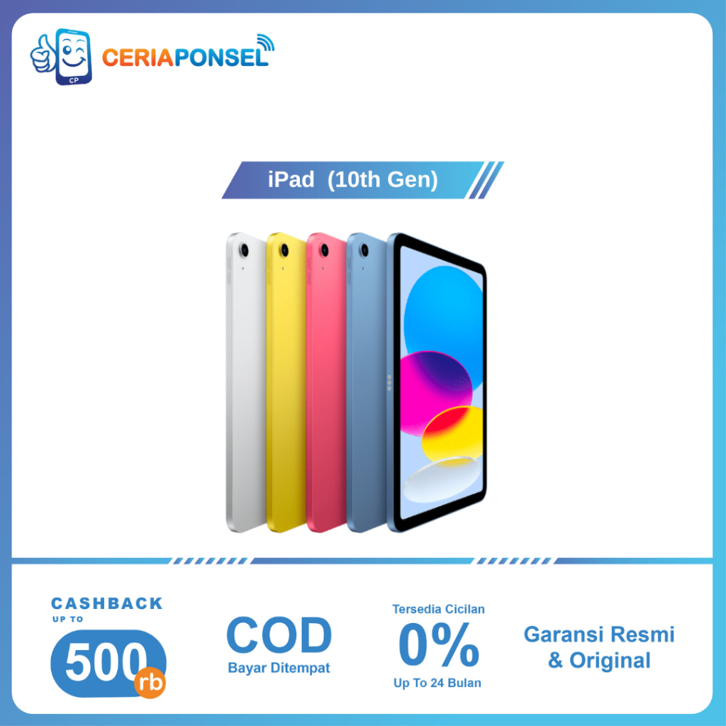 Jual iPad 10.9 inch (10th Gen) 64GB, A14 Bionic (5 nm)| Garansi Resmi | Shopee Indonesia