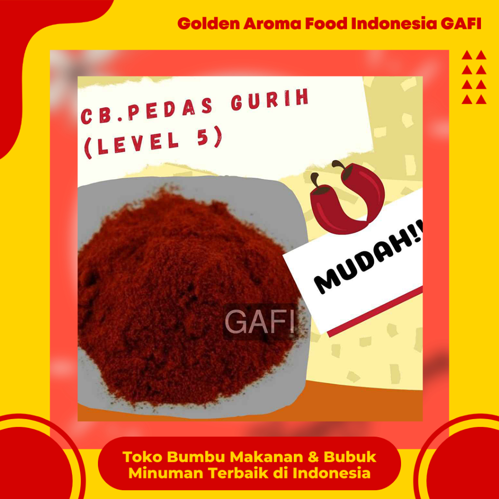 Jual GAFI Food Cabe Bubuk Pedas Asin Gurih (Level 5) 1 Kg Enak Murah ...
