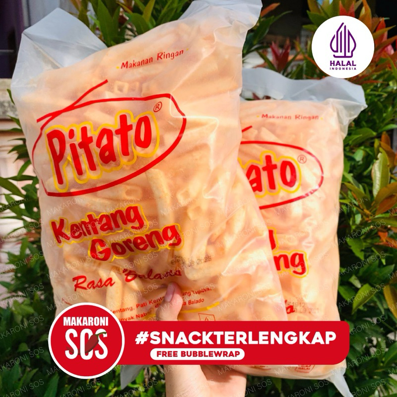 Jual Pitato Kentang Crispy 250Gr Snack Kerupuk Kentang Legendaris Rasa ...