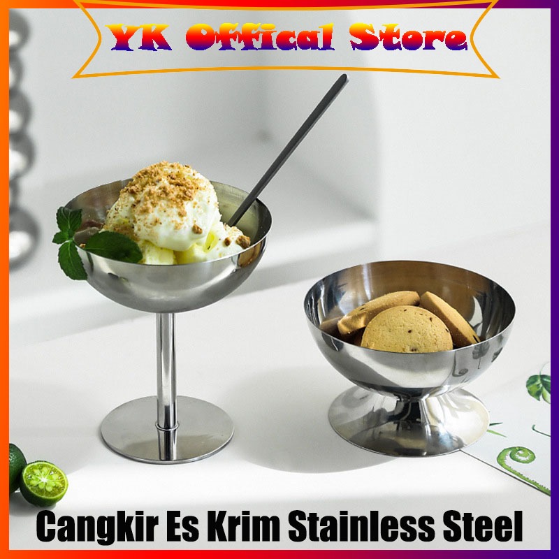 Jual Cangkir Es Krim Stainless Steel Cangkir Makanan Penutup Kopi ...