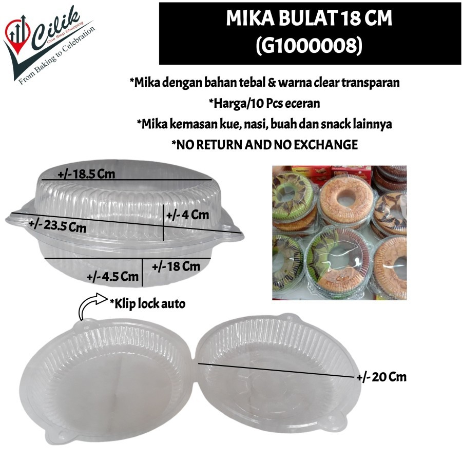 Jual kemasan+packaging+bahan+mika+plastik+bentuk+bulat+round+ukuran+ ...
